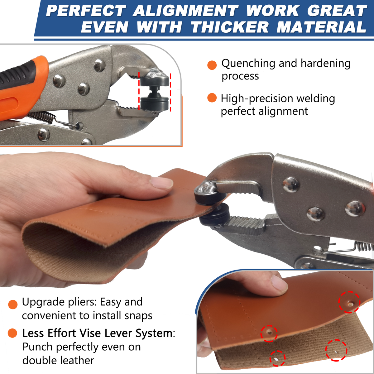 Snap Pliers For Metal Snaps, Heavy Duty Snap Fastener Tool Kit with 3 ...